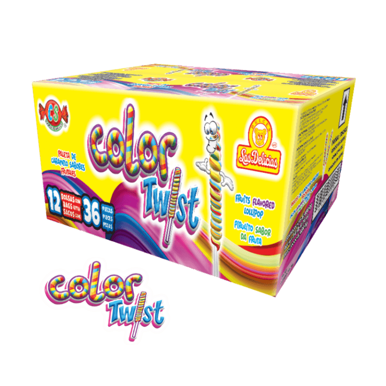 Paleta Color Twist - Sabores Frutales - 36 Piezas